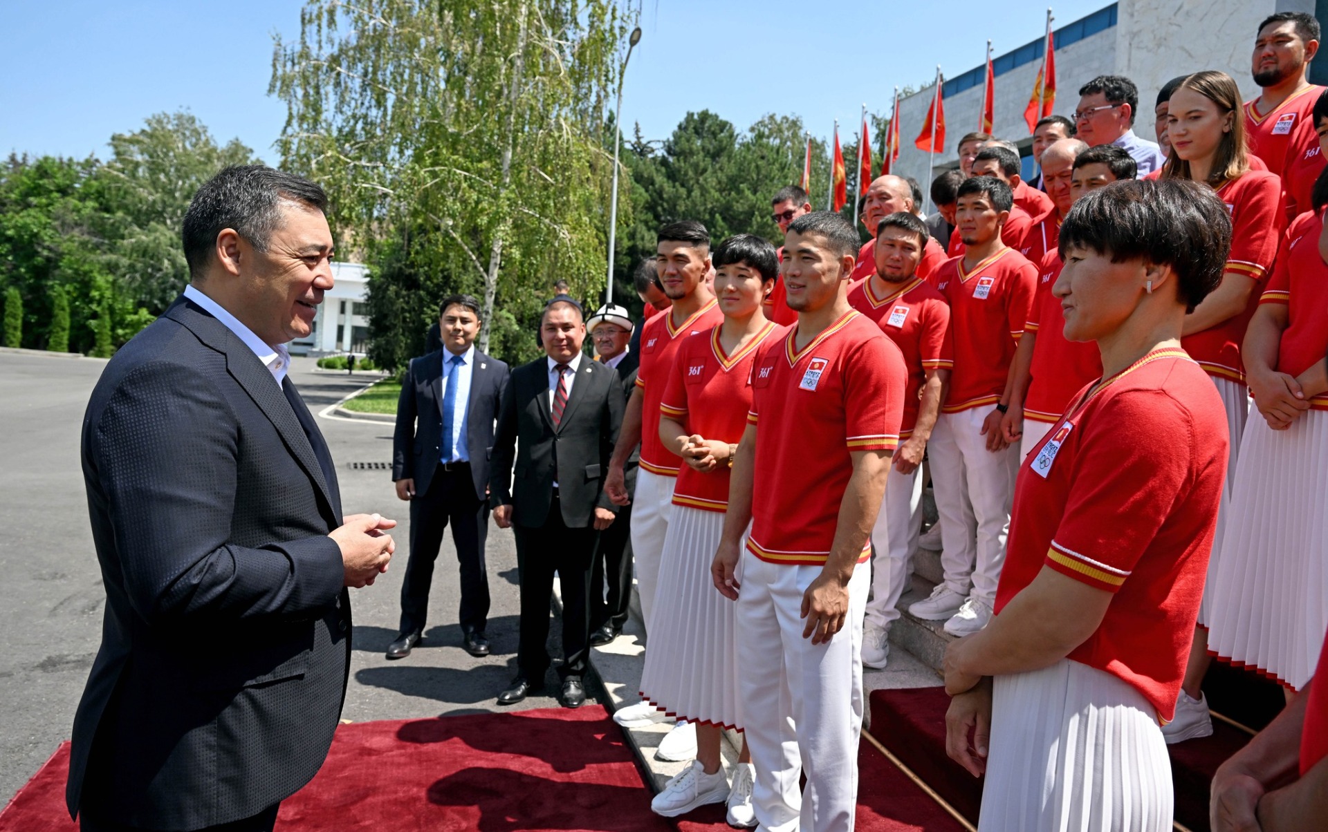 President Sadyr Japarov wishes Kyrgyz athletes success at Paris ...